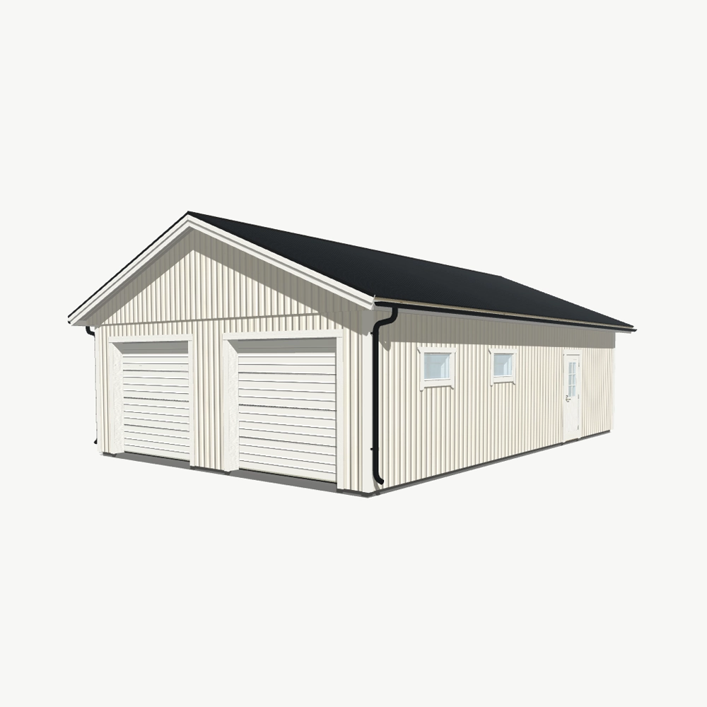 Kahden auton autotalli 7,2x10,8m - Arctic Wood